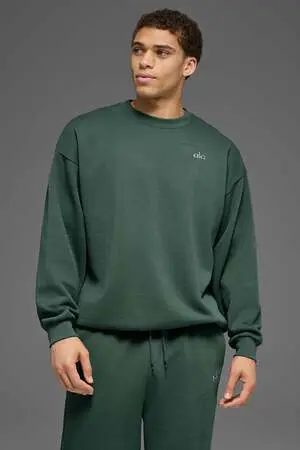 Alo Yoga Accolade Crewneck Pullover - Clover Green | Editorialist